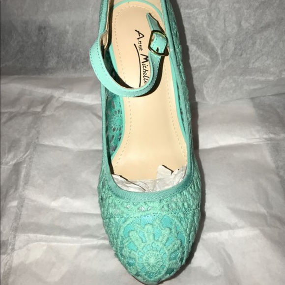 Anne Michelle | Shoes | Anne Michelle Lace Base Mary Jane Pumps | Poshmark